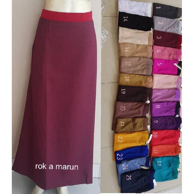 Jual Rok Model A Pinggang Karet Bahan Import | Shopee Indonesia