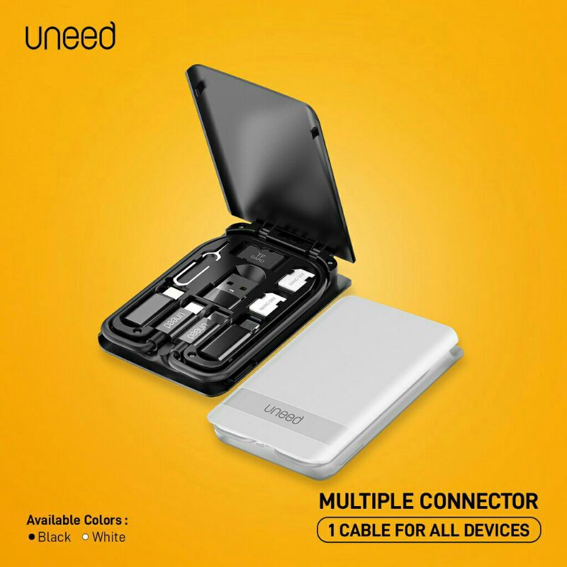 Jual Uneed/ Zola Multiple Connector port USB A Lightning Micro USB with Cable Type C 3A Standing ...