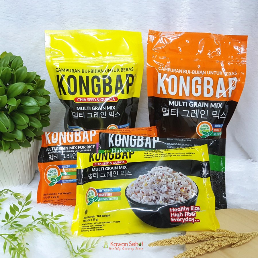 Jual Kongbap Beras Multi Grain Mix for Rice Chia Seed Quinoa 1 kg ...