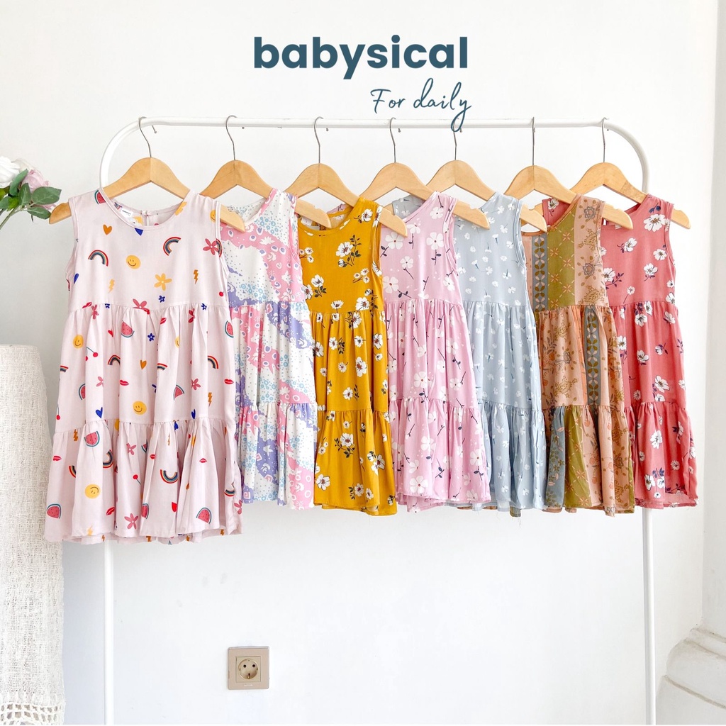 Jual BABYSICAL 1-7 Tahun VORENA DRESS - Daster Anak Cantik Rayon Dress ...