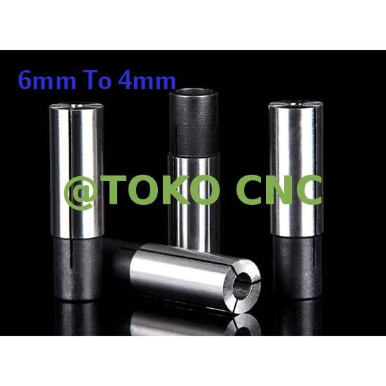 Jual CNC cutter diameter Conversion sets collet adapter 6mm to 4mm KA17 ...