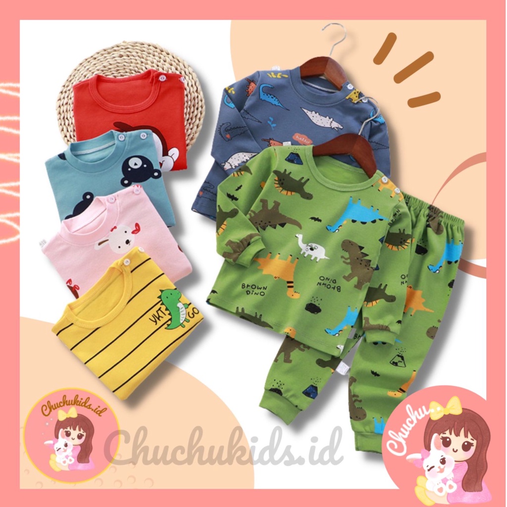 Jual Piyama Bayi setelan baju tidur anak lengan panjang celana panjang katun Piyama Anak usia 1 ...