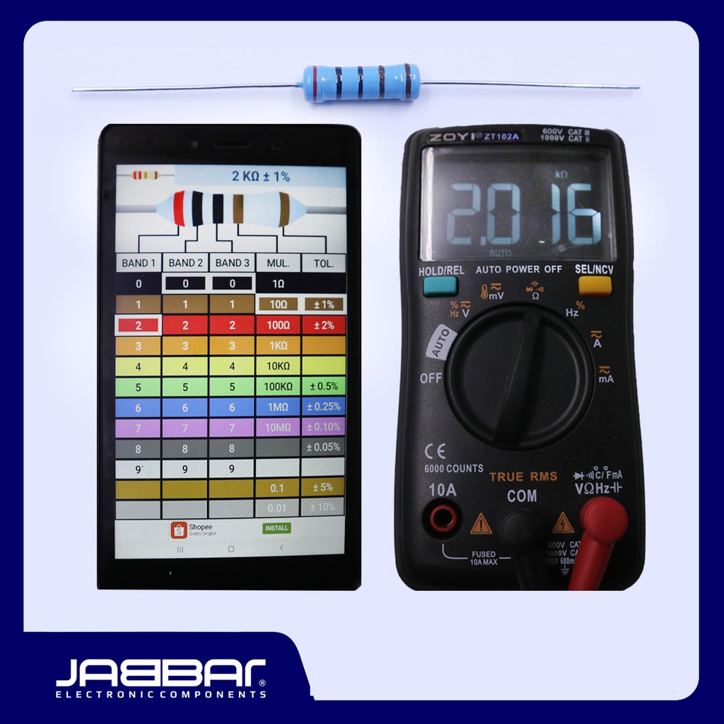 Jual RESISTOR 2K OHM 2W 1% DIP - BIRU - 10PCS | Shopee Indonesia