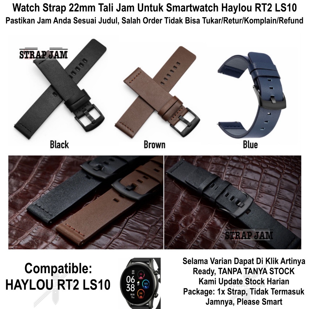 Jual MODERN Tali Jam Haylou RT2 LS10 - Strap Smartwatch 22mm Leather ...