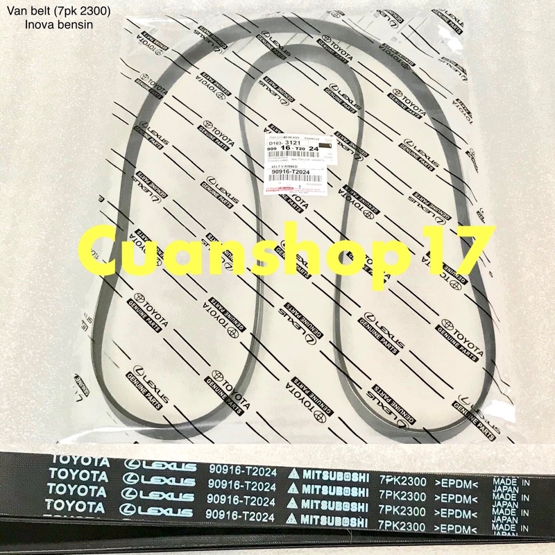 Jual Vbelt fan belt TOYOTA INNOVA FORTUNER HILUX BENSIN 7PK 2300 MADE ...