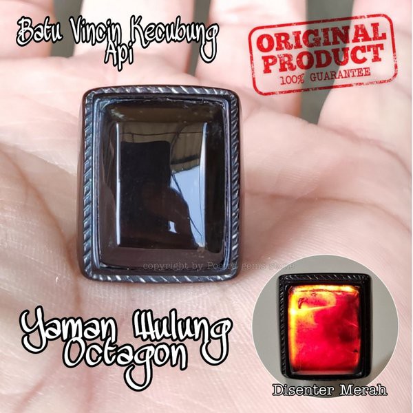 Jual CINCIN BATU AKIK NATURAL YAMAN WULUNG HITAM PEKAT - KECUBUNG API ...