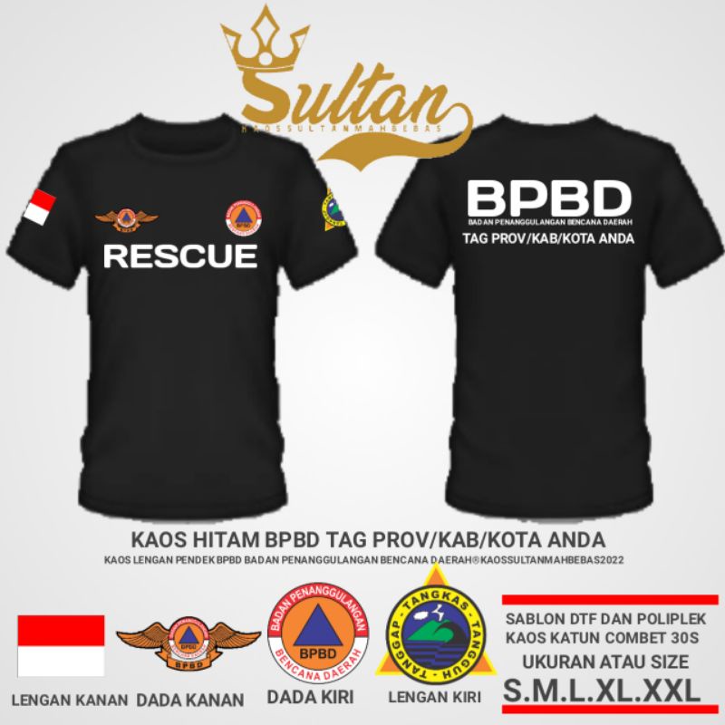 Jual KAOS RESCUE BPBD//SERAGAM BPBD RESCUE | Shopee Indonesia