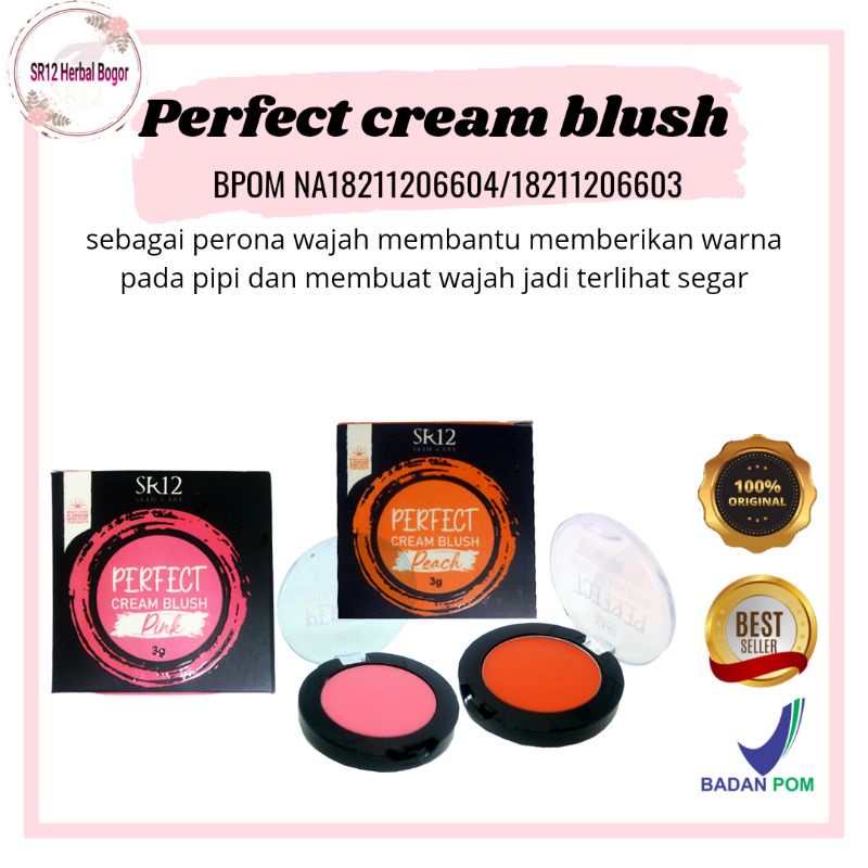 Jual Perfect cream blush pink peach sebagai perona pipi memberikan warna pada pipi sehingga ...