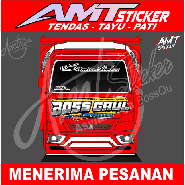 Jual [TERBARU]Stiker Kabin Depan Truk Canter ,Stiker Tulisan Bos Gaul ...