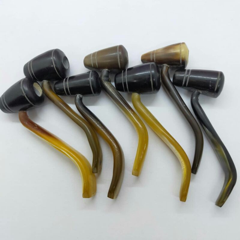 Jual Pipa rokok cangklong tanduk kerbau lubang multifungsi | Shopee ...