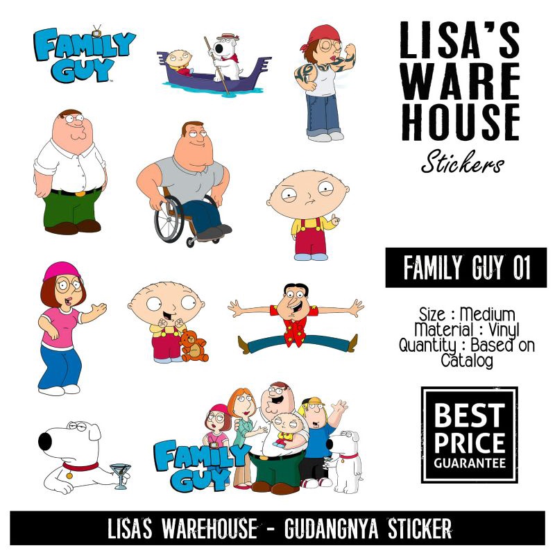 Jual STIKER VYNIL FAMILY GUY 01 | Shopee Indonesia