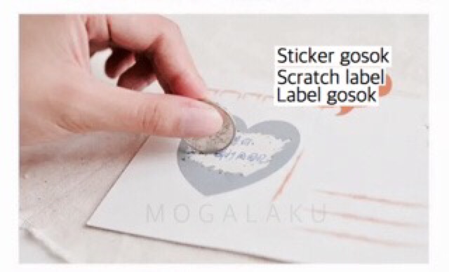 Jual Scratch pin scratch label gosok sticker voucher jumbo | Shopee ...