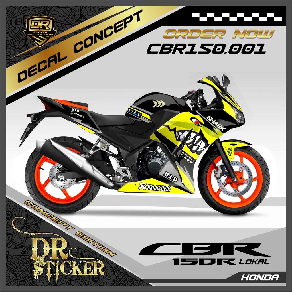 Jual (Cod) 001 CBR 150 R Lokal Decal sticker CBR 150 R Local K45 ...