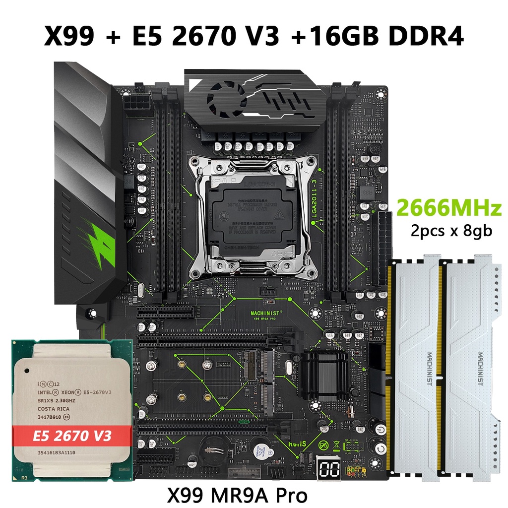 Jual Preorder Machinist X99 Motherboard Combo Set Kit With Lga 2011 3