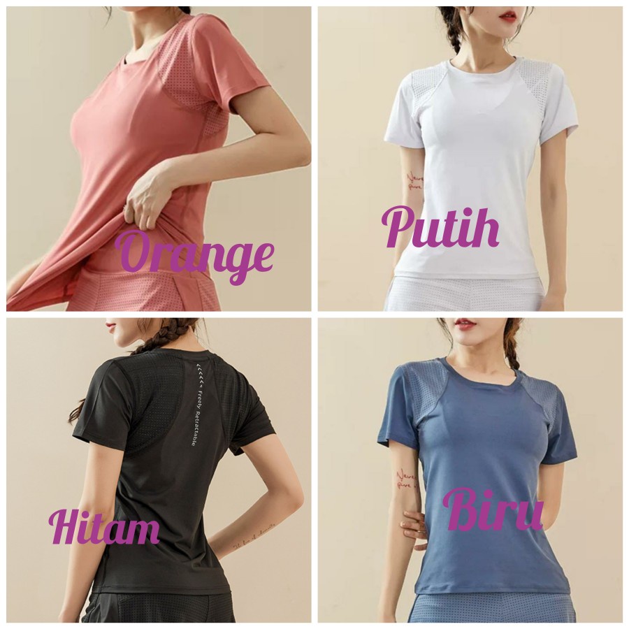 Jual BAJU KAOS ATASAN CEWEK SPORT GYM FITNESS ZUMBA JOGGING YOGA ...