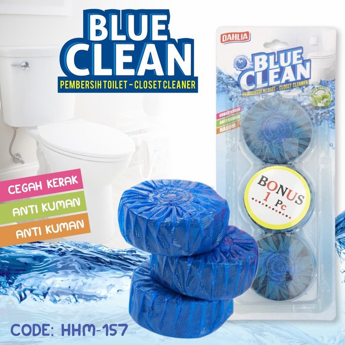 Jual DAHLIA BLUE CLEAN PEMBERSIH TOILET FREE BONUS 1 PCS MENGHILANGKAN ...