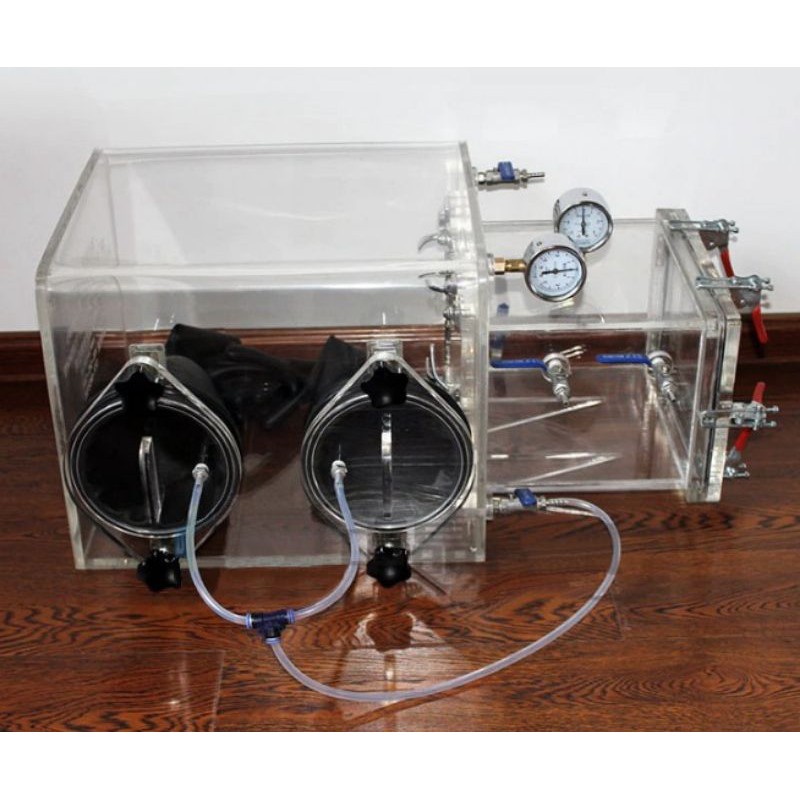 Jual Vacuum Glove Box 500x400x400mm Plexiglass(vacuum Inert Gas Box ...