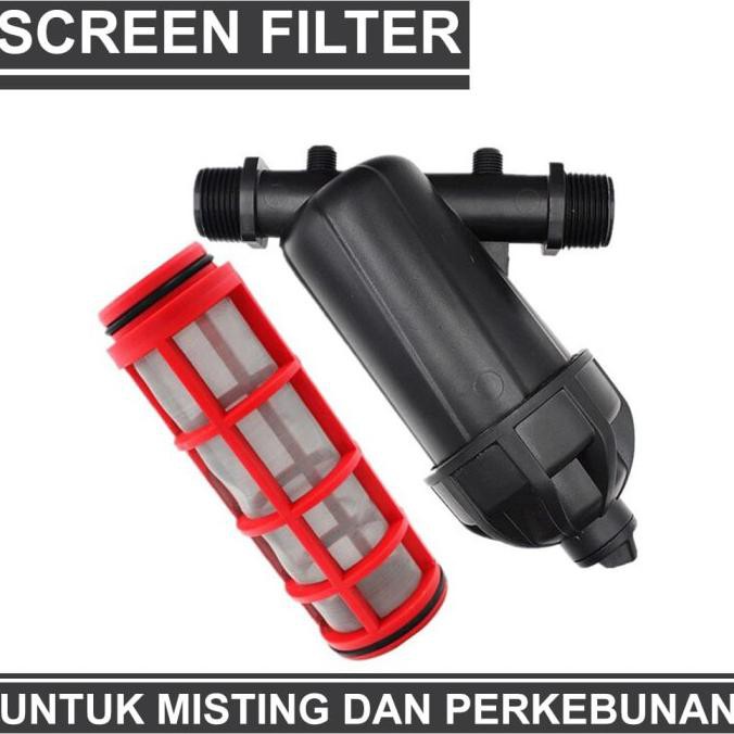 Jual Screen Filter Fertigasi Penyaring Air Fertigasi Hidroponik 3/4 ...