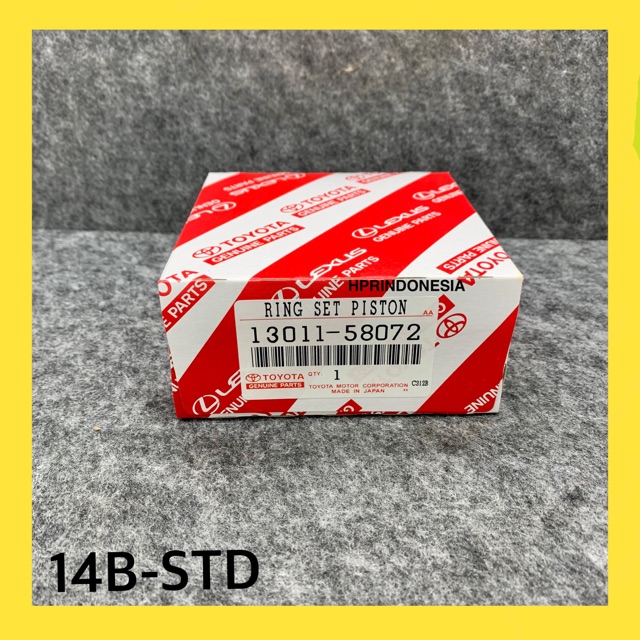 Jual Ring Piston Seher Toyota Rino 14B PS115 115 PS Standar STD 13011 ...