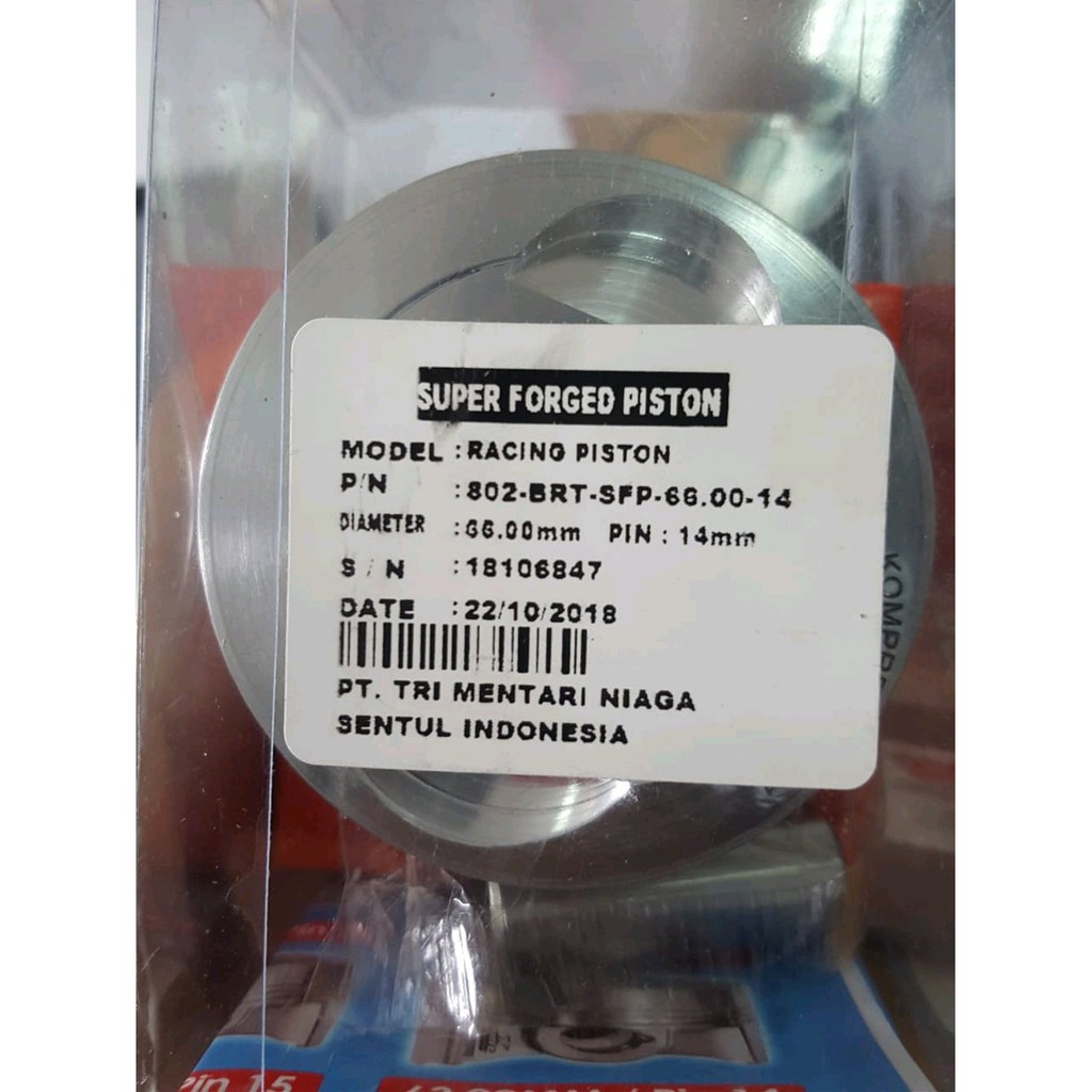 Jual SUPER FORGED PISTON - RACING PISTON DIAMETER 66.00 MM PIN 14 MM ...