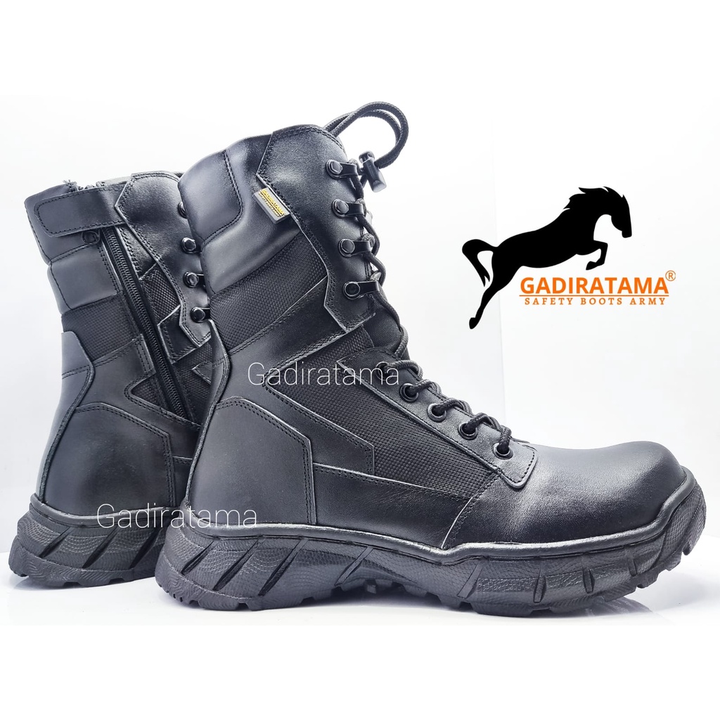 Jual sepatu PDL terbaru TNI POLRI security ujung BESI SEPATU PDL kulit ...