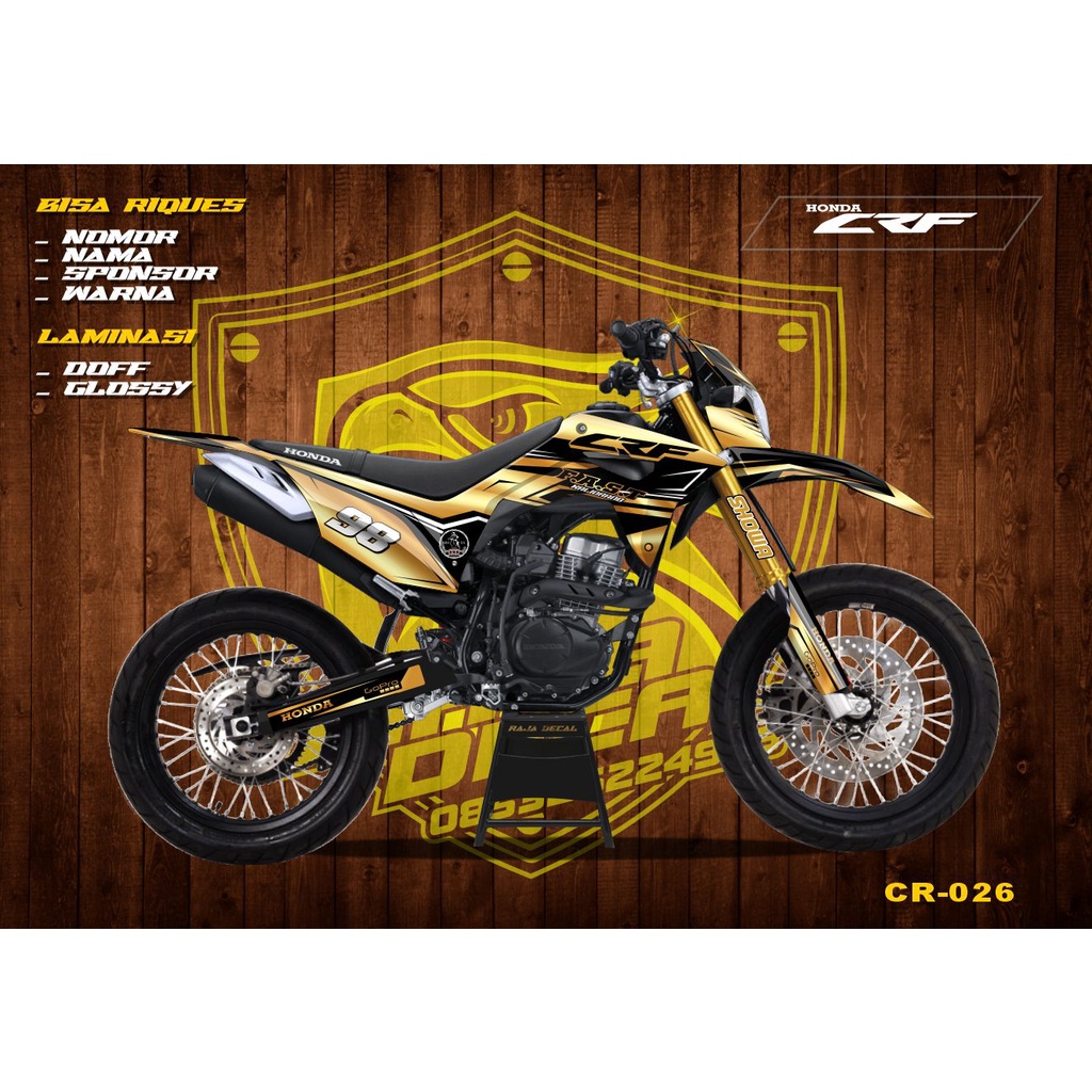 Jual Decal Stiker Honda CRF 150 L - Custom Desain Golden CR-026 | Shopee Indonesia