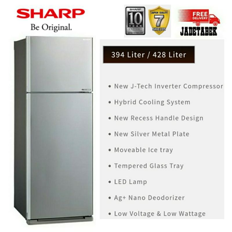 Jual SHARP SJ-IG570PM-SL KULKAS INVERTER 2 PINTU GRAND VETRO SERIES ...