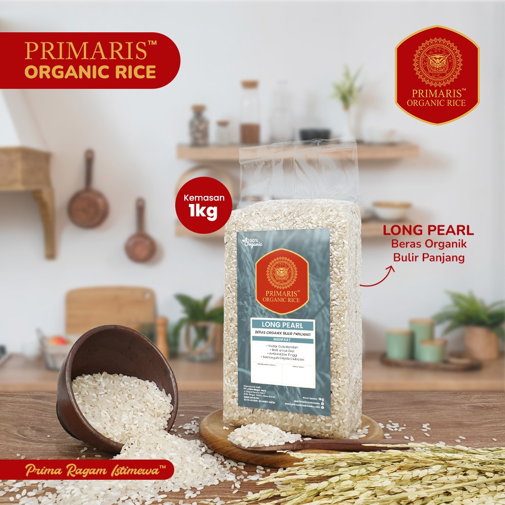 Jual Primaris Long Pearl - Beras Organik Long Grain (Bulir Panjang ...