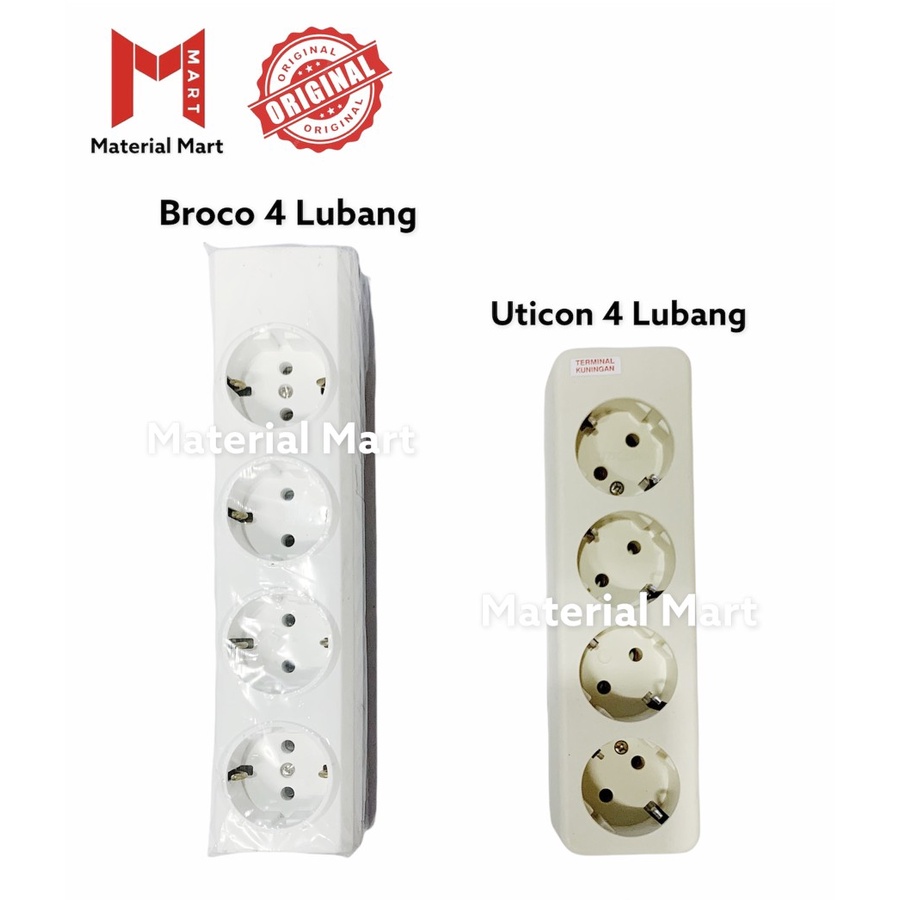 Jual Stop Kontak Uticon 4 Lubang ST-148 | Stop Kontak Broco 4 Lubang ...