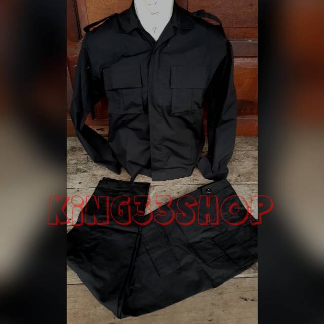 Jual SERAGAM PDL HITAM BRIMOB / SECURITY LAPANGAN COD MURAH PROMO ...