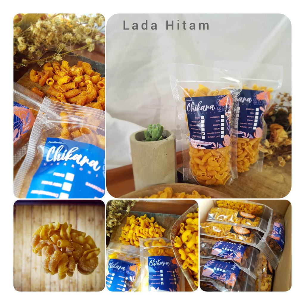 Jual MAKARONI BANTET LADA HITAM CEMILAN MAKARONI CHIKARA | Shopee Indonesia