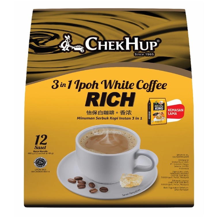 Jual Khas Jaya CHEK HUP 3 in 1 Ipoh White Coffee Rich BPOM (12 sachet) | Shopee Indonesia