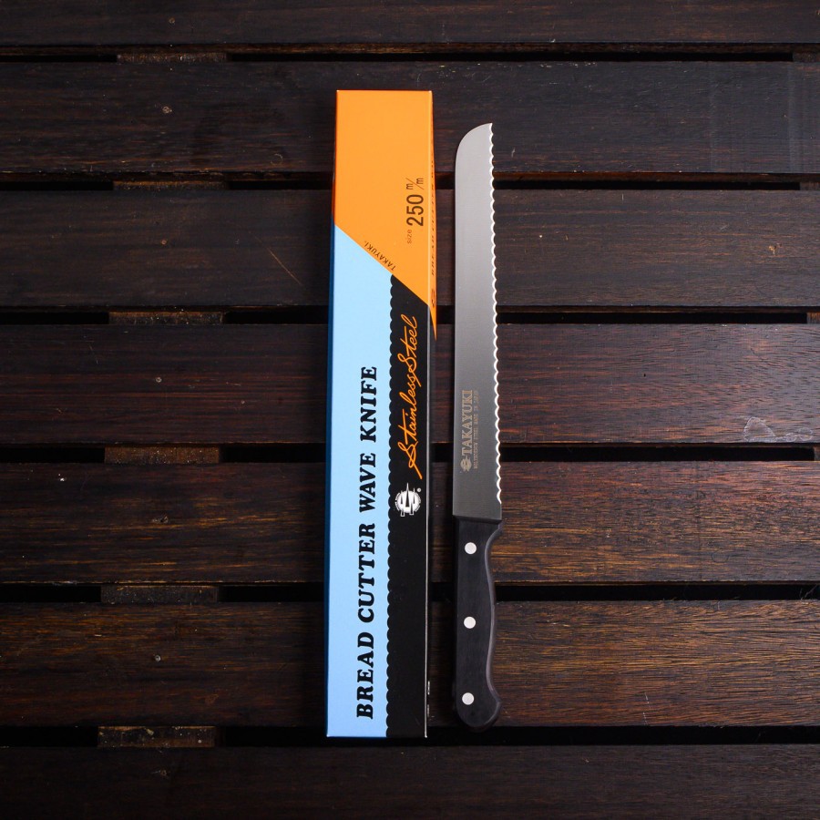 Jual SAKAI TAKAYUKI Molybdenum 250mm Bread Knife Pisau Roti Japanese ...
