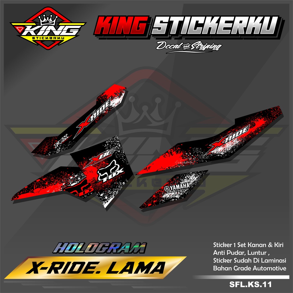 Jual Stiker X-Ride Lama/Old - Decal Sticker Striping Standar X-Ride ...
