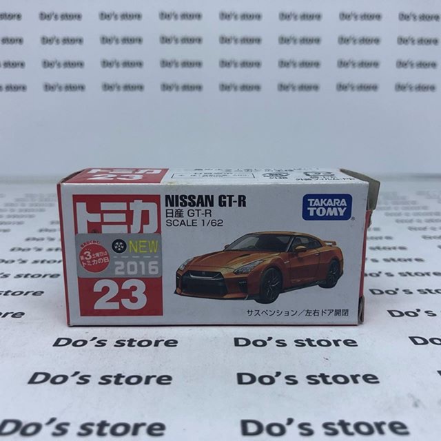 Jual Tomica 23 nissan GT-R R35 orange first stiker box terbuka | Shopee Indonesia
