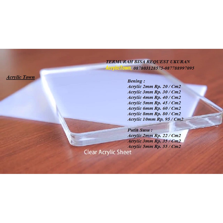 Jual Acrylic Bening Custom 2mm Rp 20 Akrilik Lembaran Potongan | Shopee Indonesia