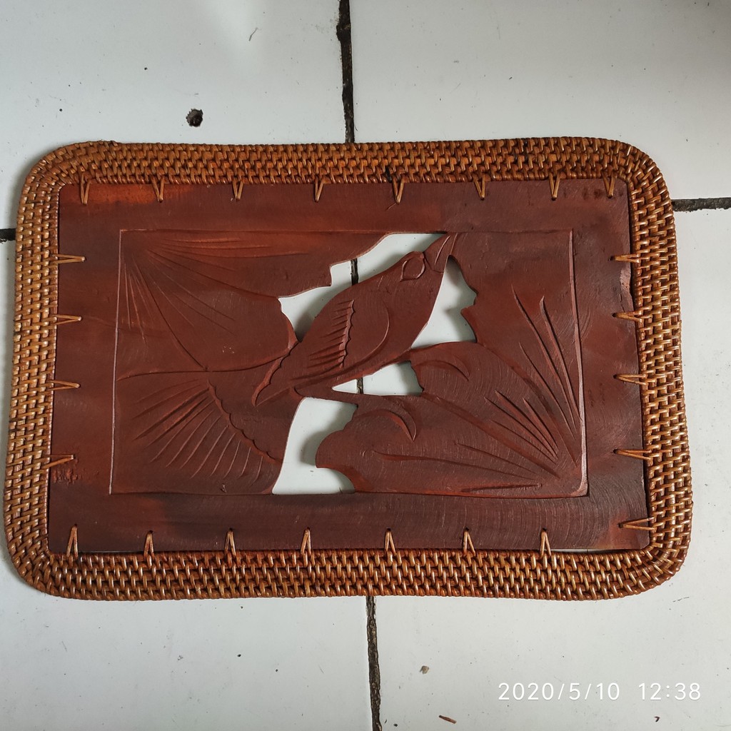 Jual placemat rotan/anyaman rotan/tatakan piring rotan/coaster rotan ...