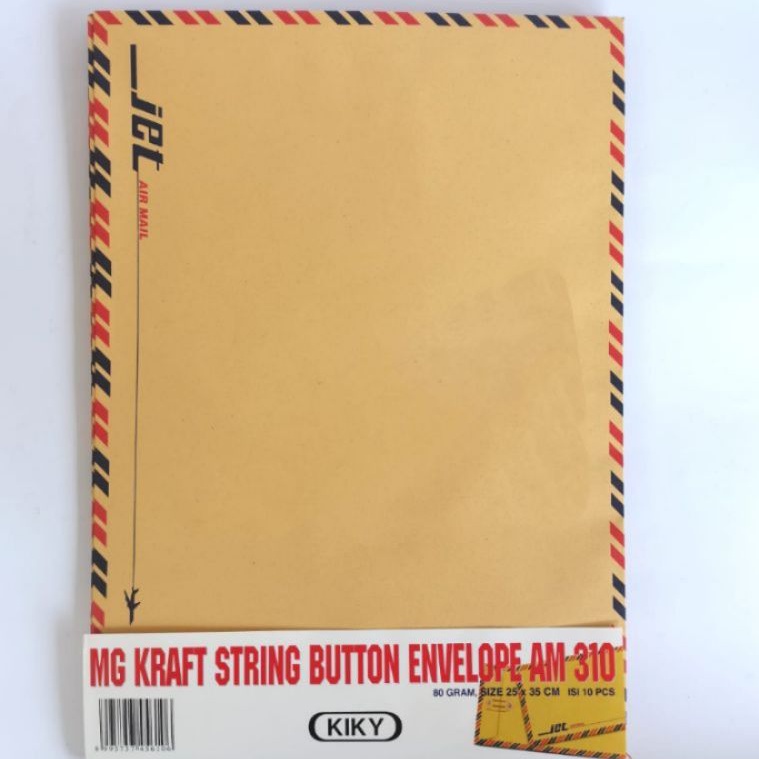 Jual (10 PCS) AMPLOP COKLAT AIR MAIL TALI 310/ AMPLOP TALI /AMPLOP ...