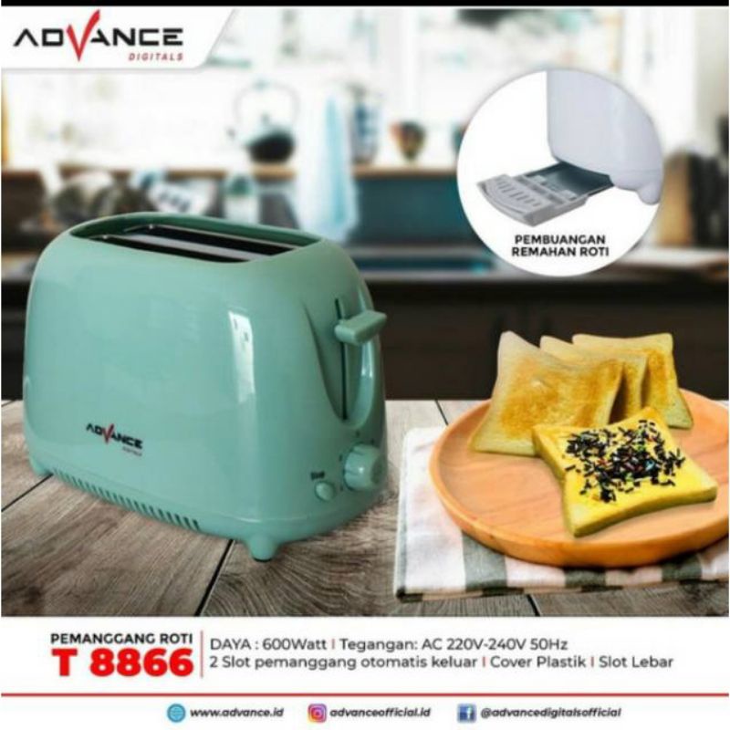 Jual Advance Toster Roti T-8866 Sandwich pemanggan roti 2 slot Multi ...