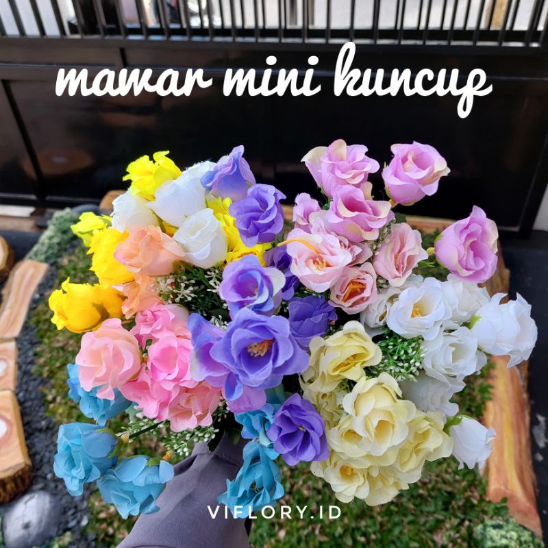 Jual mawar mini kuncup artifisial / bunga tiruan mawar mini | Shopee ...