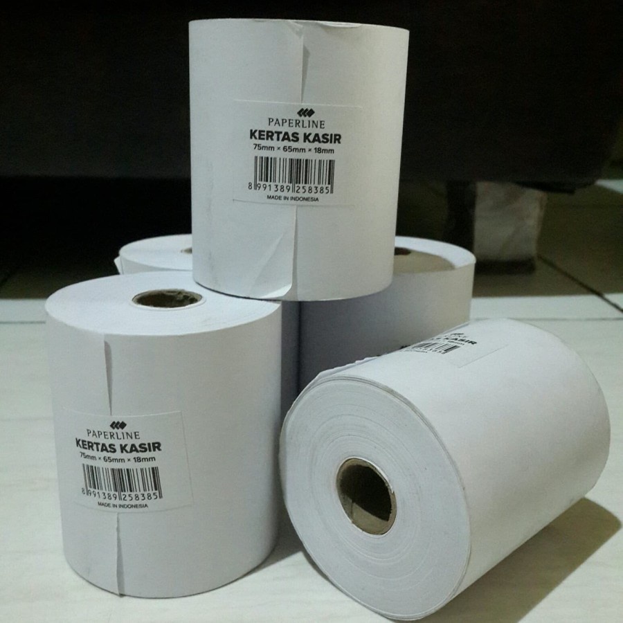 Jual kertas kasir paperline uk 75mm x 65mm x 18mm | Shopee Indonesia