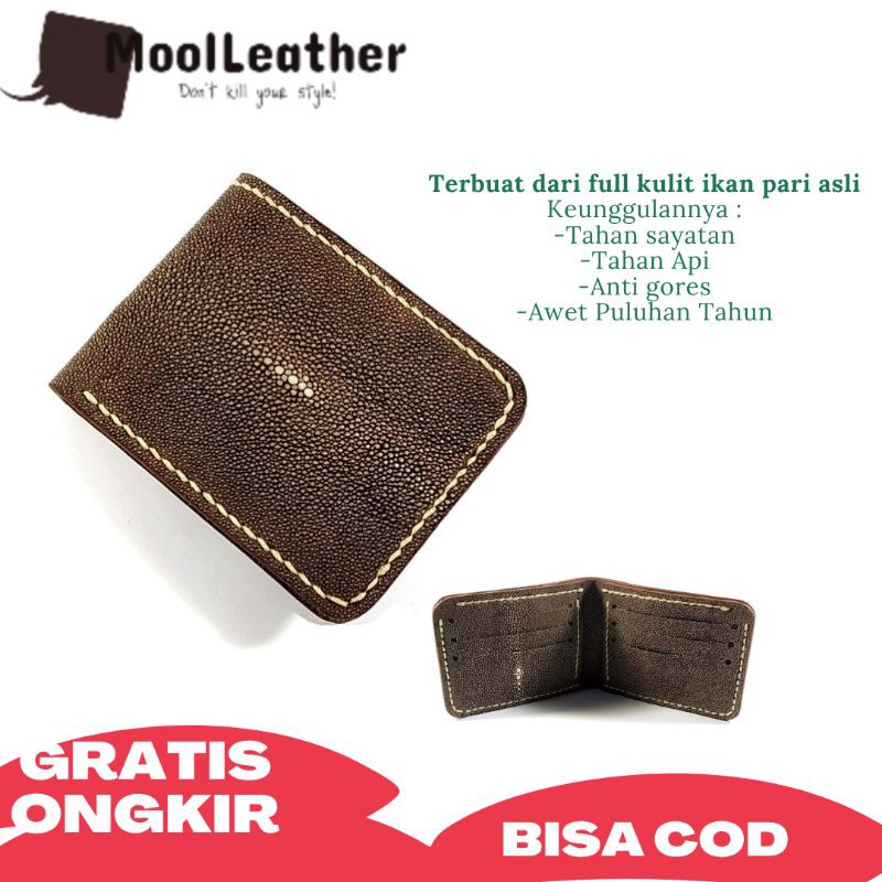 Jual Mool Leather - Premium dompet pria handmade full kulit ikan pari ...