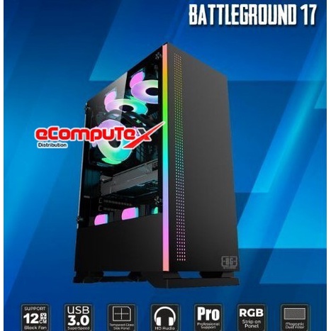Jual CASING PC KOMPUTER SIMBADDA BATTLEGROUND 17 TEMPERED GLASS CASE ...