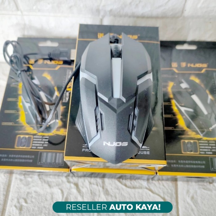 Jual Mouse Gaming Nuos X1 Kabel LED RGB USB Komputer Laptop PC Macbook ...