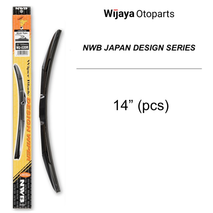 Jual Wiper Mobil ukuran 14 NWB Design Series Japan Hybrid Frameless - Satuan | Shopee Indonesia