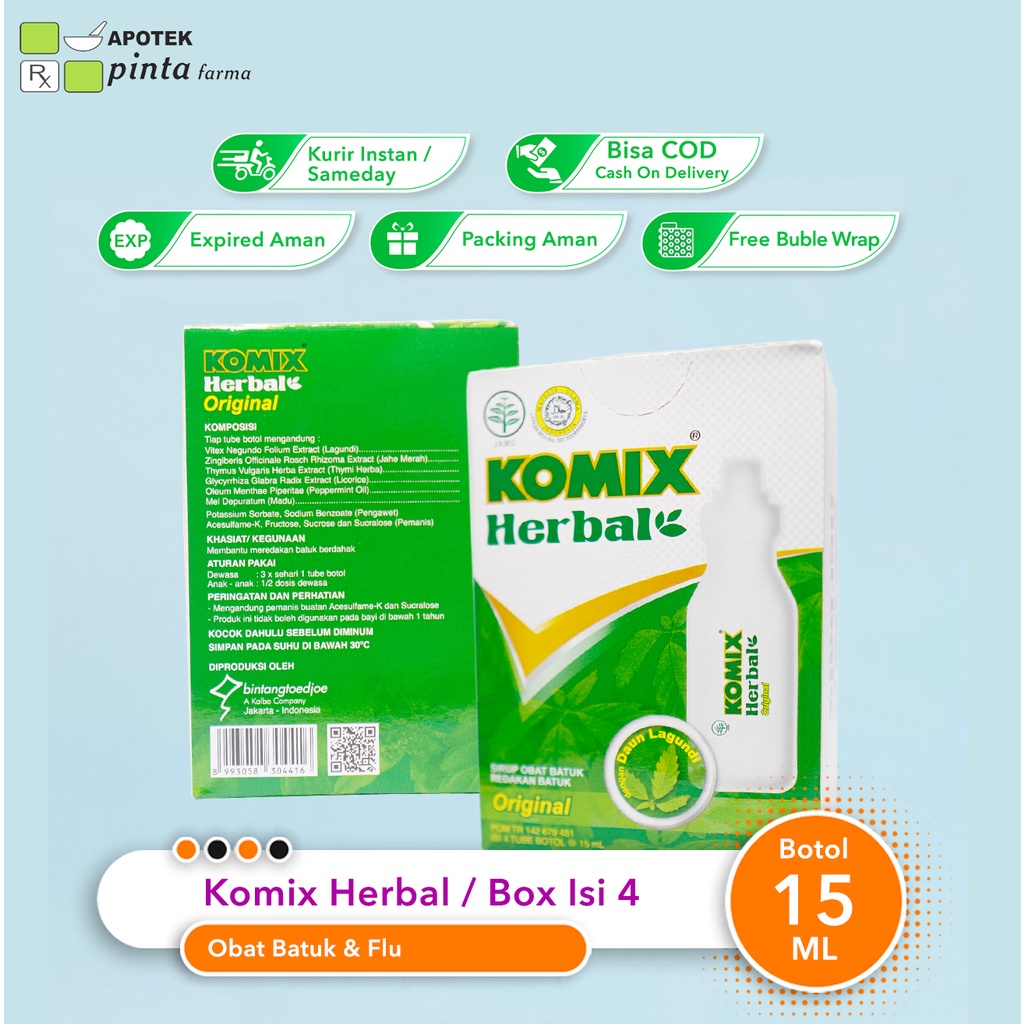 Jual Komix Herbal 15 ml 4 Botol | Shopee Indonesia