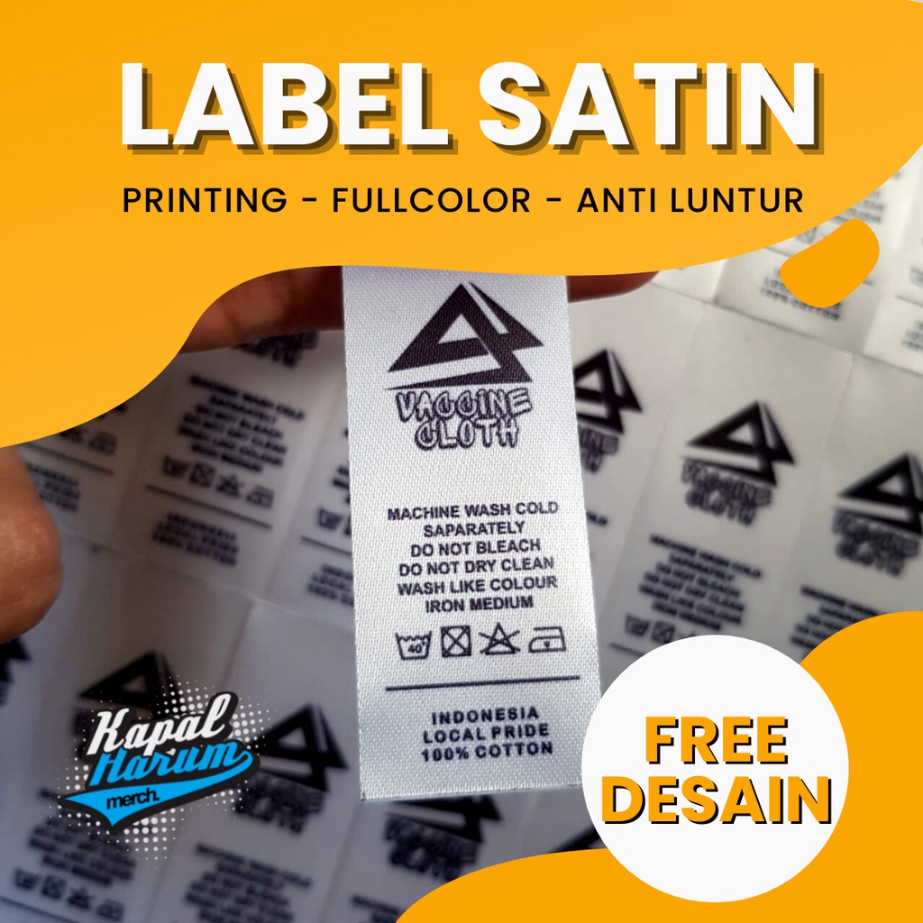 Jual Label baju custom nama label hijab free desain label kaos anti ...