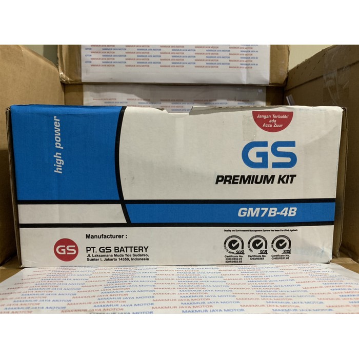 Jual Aki GS Astra GM7B-4B Kit, Aki GS Astra Tiger, Scorpio (Asli Astra) | Shopee Indonesia