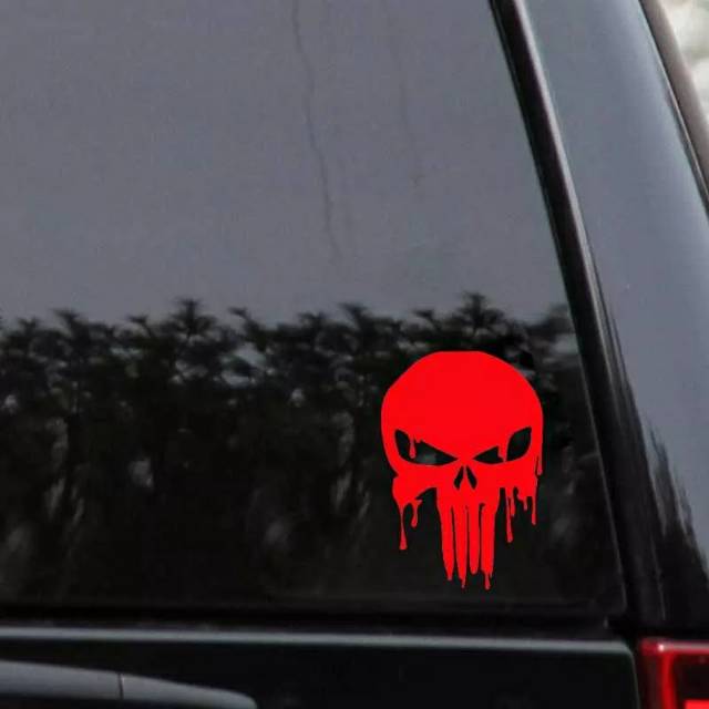Jual Sticker mobil funisher blood skull stiker kaca body mobil motor ...