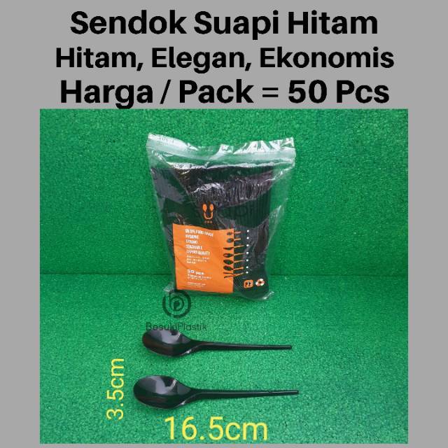 Jual Sendok Suapi Hitam / Sendok Plastik Hitam / Sendok Hitam / Sendok ...